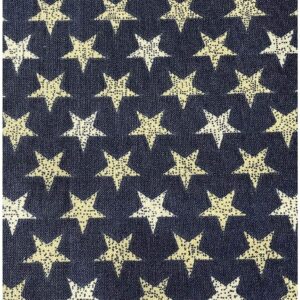 American Patriotic Patriotism 4th of July Celebration Red White Blue 100% Cotton Sewing Fabric fat quarters Size: 1/4 Yard or Fat Quarter 18” L x 21.5-22” W (Rustic Mini Stars on Navy)