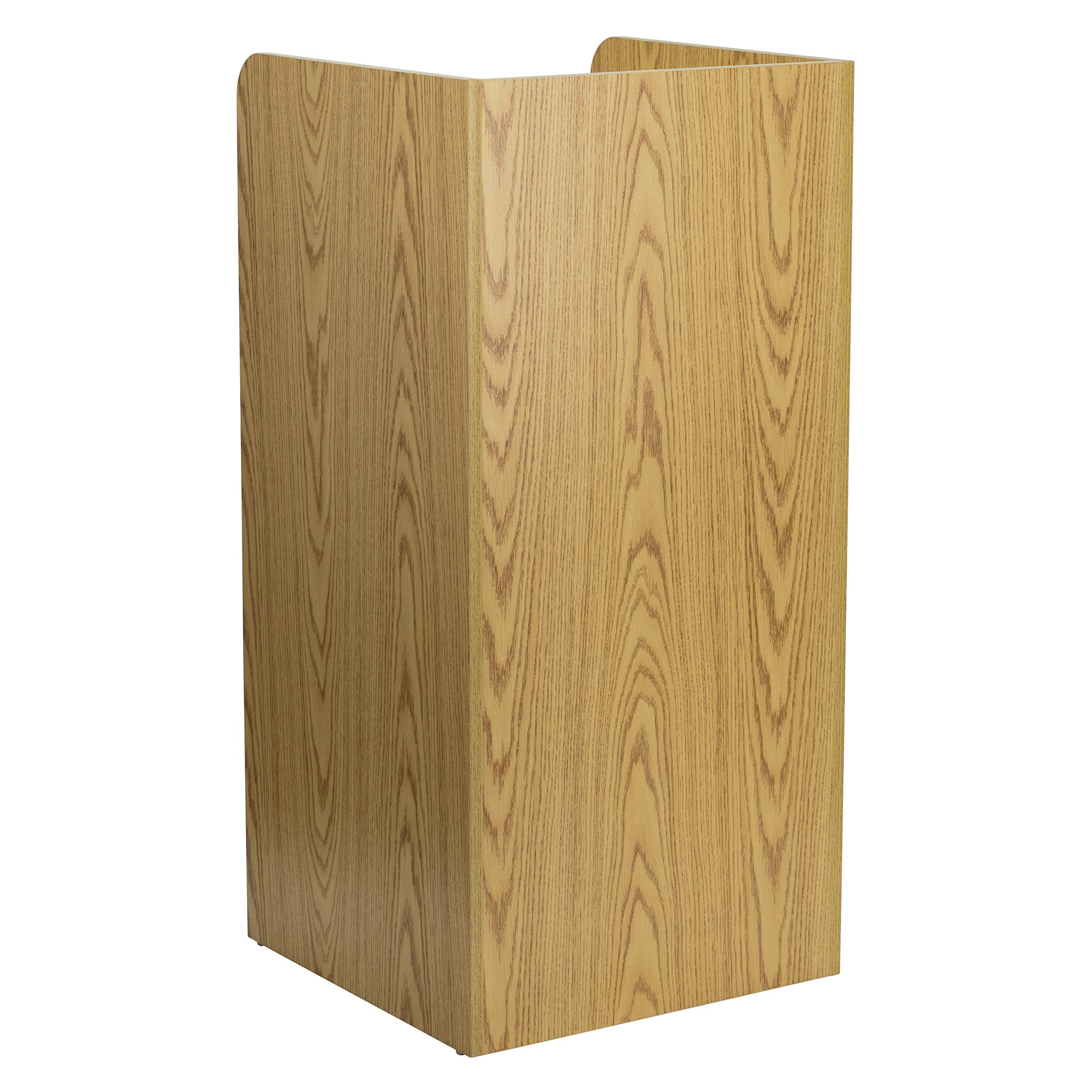 BizChair Wood Tray Top Receptacle in Oak