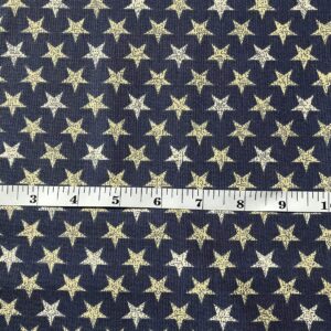 American Patriotic Patriotism 4th of July Celebration Red White Blue 100% Cotton Sewing Fabric fat quarters Size: 1/4 Yard or Fat Quarter 18” L x 21.5-22” W (Rustic Mini Stars on Navy)