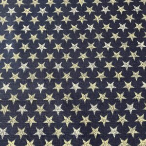 American Patriotic Patriotism 4th of July Celebration Red White Blue 100% Cotton Sewing Fabric fat quarters Size: 1/4 Yard or Fat Quarter 18” L x 21.5-22” W (Rustic Mini Stars on Navy)