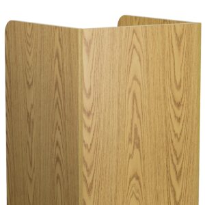 BizChair Wood Tray Top Receptacle in Oak