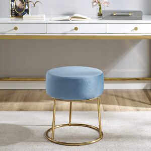 Linon Grey and Silver Vanity and Accent Dalilah Stool