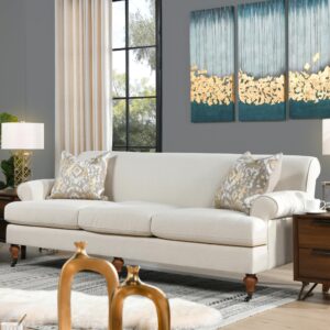 Jennifer Taylor Home Bliss 88" Lawson French Country Three-Cushion Tightback Sofa