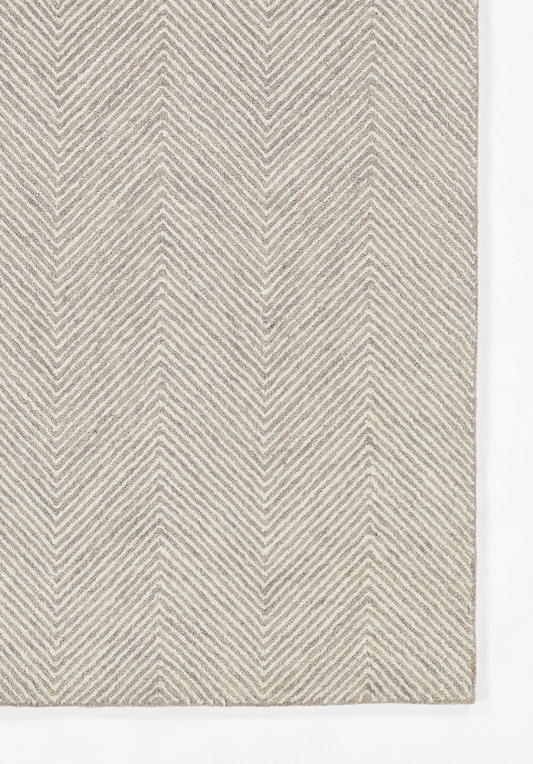 Momeni Charles Wool Hand Tufted Contemporary Indoor Area Rug, Taupe, 5' X 8'