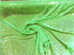 new creations fabric & foam inc, 44/45" wide faux confetti sequin knit fabric shiny dot (neon green, 1 yard)