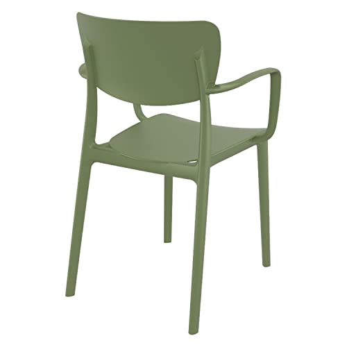 Siesta Lisa Outdoor Set of 2 Dining Arm Chair Olive Green ISP126-OLG