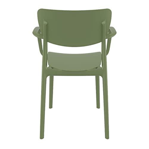 Siesta Lisa Outdoor Set of 2 Dining Arm Chair Olive Green ISP126-OLG