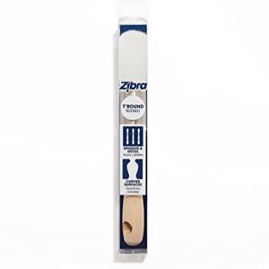 Zibra Round Paint Brush for Curved Surfaces and Ornate Details, 1 in, White, Pro Grade