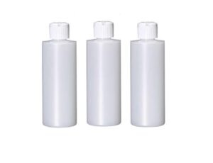 natural farms 4 oz natural pour spout plastic bottles - 3 pack - for essential oils, perfumes, lotions