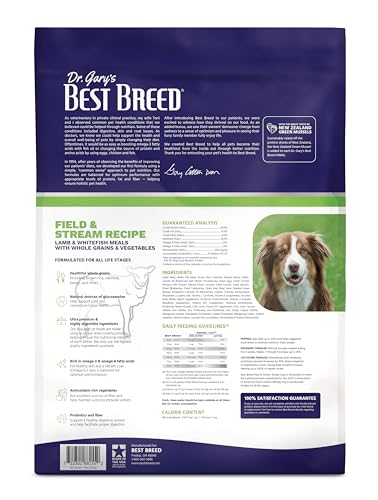 Best Breed Dr. Gary's Field & Stream Recipe, Slow-Cooked in USA, Natural Dry Dog Food for All Breeds and Sizes, 13lbs.