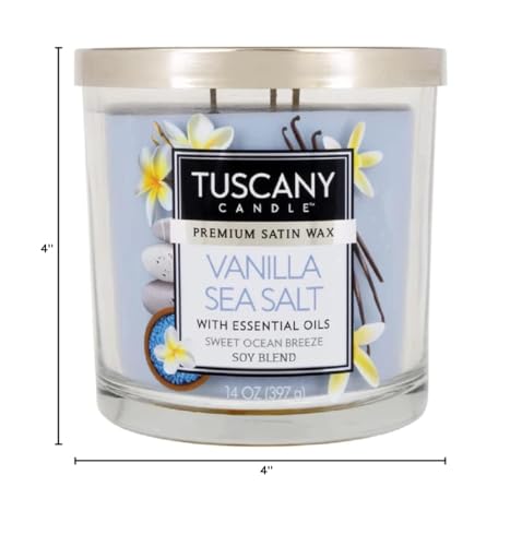 Tuscany 14 oz. Vanilla Sea Salt Soy Blend Jar Candle One Size (69646)