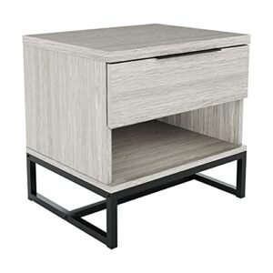 boyd sleep catania, contemporary wood finish, 5 piece drawer, barnwood grey nightstand