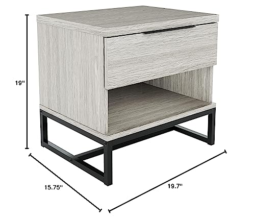 Boyd Sleep Catania, Contemporary Wood Finish, 5 Piece Drawer, Barnwood Grey Nightstand