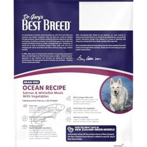 Best Breed Dr. Gary's Grain Free Ocean Recipe Slow-Cooked in USA, Natural Dry Dog Food for All Breeds and Sizes, 4lbs.