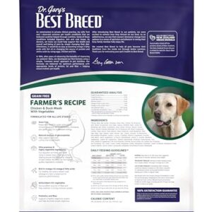 Best Breed Dr. Gary's Grain Free Farmer's Recipe Slow-Cooked in USA, Natural Dry Dog Food for All Breeds and Sizes, 13lbs.