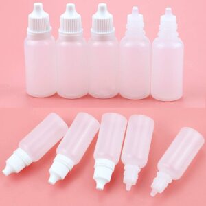 WYKOO 90 PCS 15ml 0.5oz Empty Plastic Squeezable Dropper Bottles with Caps, Portable Reusable Eye Liquid Dropper Bottles