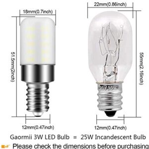 E12 LED Bulb 3W T6 E12 Candelabra Base C7 Bulb Warm White 3000K 120V 25W Incandescent Replacement for Chandeliers, Christmas Lighting, Ceiling Fan, Dryer Drum, Refrigerator, Night Light (6-Pack)