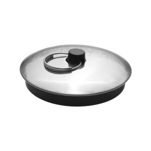 yinpecly 1pcs sink drain stopper kitchen sink plug stainless steel large 2.48 inch diameter black silver stopper with hanging ring for bathtub and bathroom kitchen sink