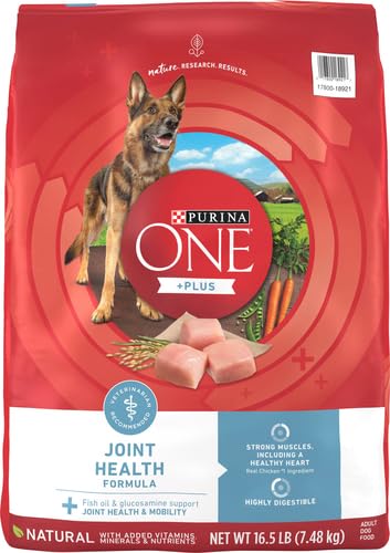 Purina ONE Plus Joint Health Formula Natural With Added Vitamins, Minerals and Nutrients Dry Dog Food - 16.5 lb. Bag