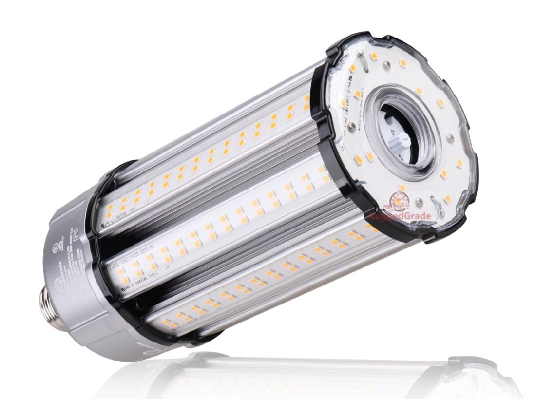 54 Watt LED Corn Bulb -Aries III Series - 7,200 Lumens -5000K - E26 Standard Base - Built-in 4KV Surge-Dimmable