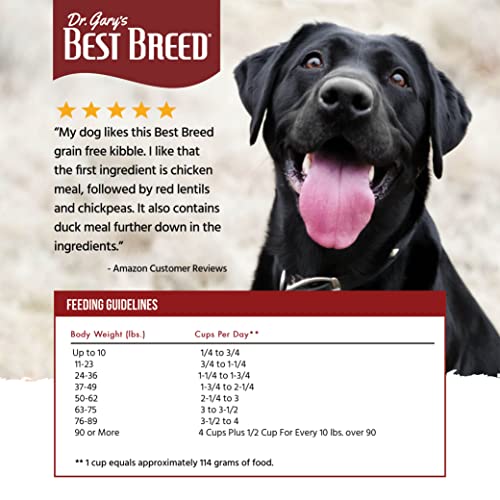 Best Breed Dr. Gary's Grain Free Farmer's Recipe Slow-Cooked in USA, Natural Dry Dog Food for All Breeds and Sizes, 13lbs.