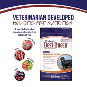 Best Breed Dr. Gary's Grain Free Red Meat Recipe Slow-Cooked in USA [Natural Dry Dog Food for All Breeds and Sizes] - 4lbs., Dark Brown