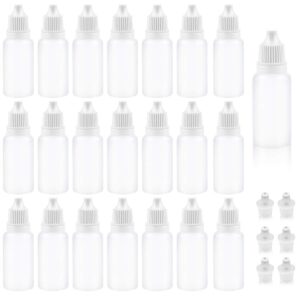 wykoo 90 pcs 15ml 0.5oz empty plastic squeezable dropper bottles with caps, portable reusable eye liquid dropper bottles