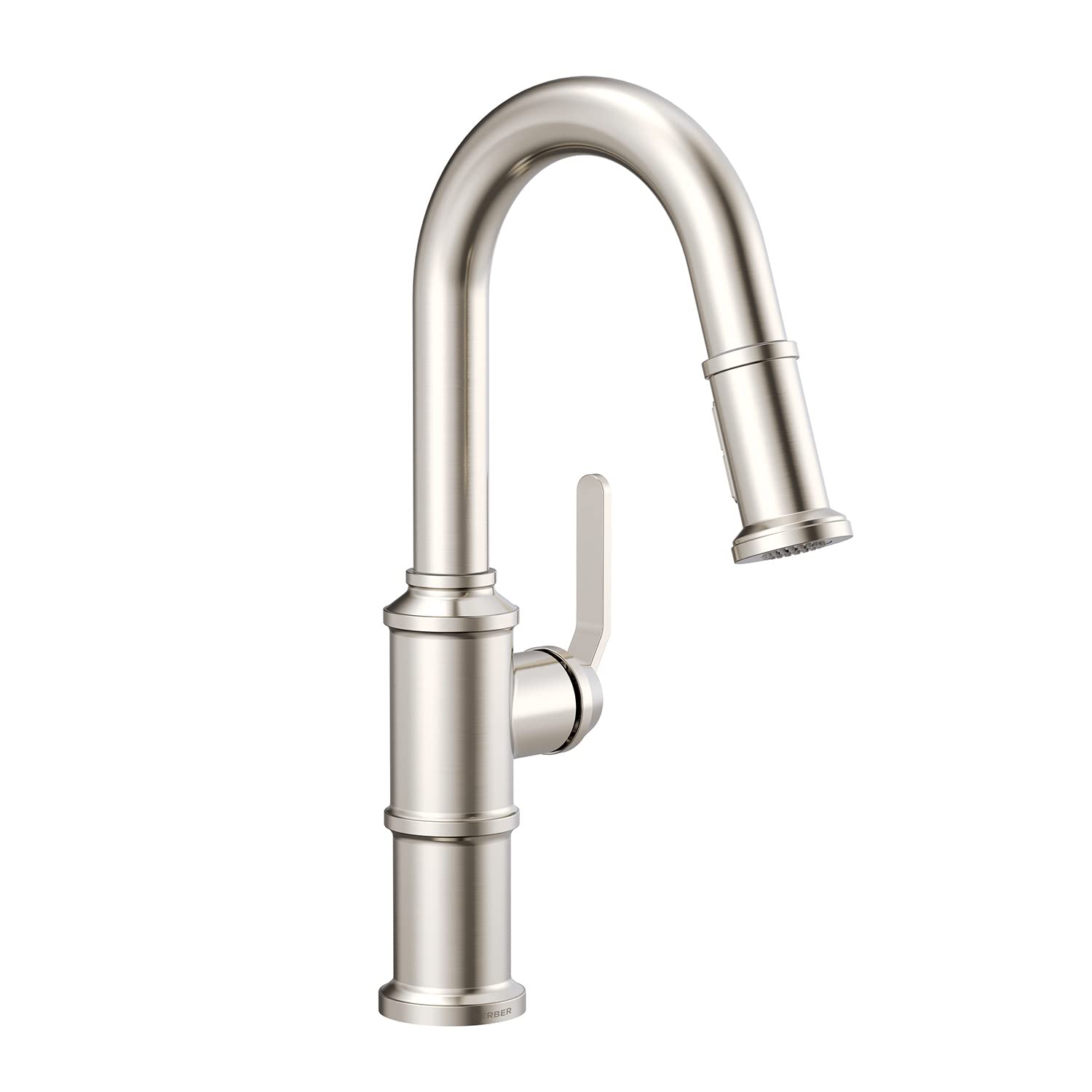 Gerber Kinzie Single Handle Pull Down Sprayer Prep Faucet in Stainless Steel, D150537SS