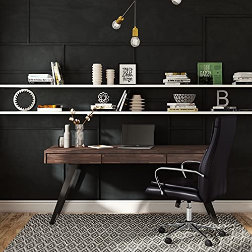 SIMPLIHOME Lowry SOLID WOOD and Metal Modern Industrial 72 inch Wide Home Office Desk, Writing Table, Study Table Furniture in Distressed Charcoal Brown