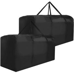 patio cushion storage bag waterproof extra large protective zippered outdoor cushion storage bags furniture storage bag with handles, 68" l x 30" w x 20" h (2 pack)