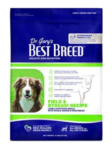 best breed dr. gary's field & stream recipe, slow-cooked in usa, natural dry dog food for all breeds and sizes, 13lbs.