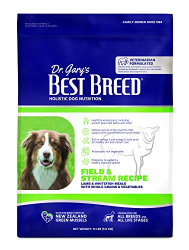 Best Breed Dr. Gary's Field & Stream Recipe, Slow-Cooked in USA, Natural Dry Dog Food for All Breeds and Sizes, 13lbs.