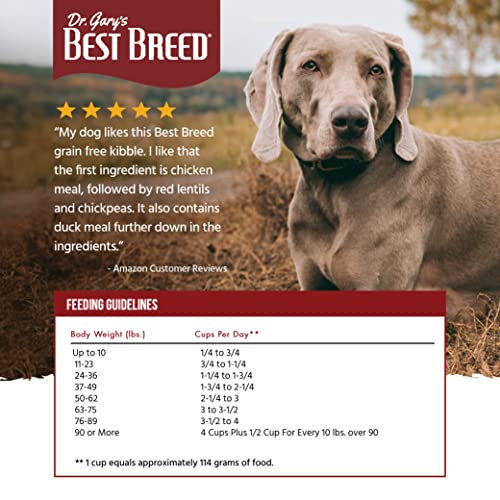 Best Breed Dr. Gary's Grain Free Ocean Recipe Slow-Cooked in USA, Natural Dry Dog Food for All Breeds and Sizes, 4lbs.