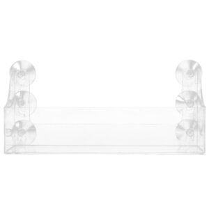 clear organizer box acrylic floating wall shelf wall mounted bathroom suction cup window shelf for indoor plants garden 14.7 35.7cm clear shelves