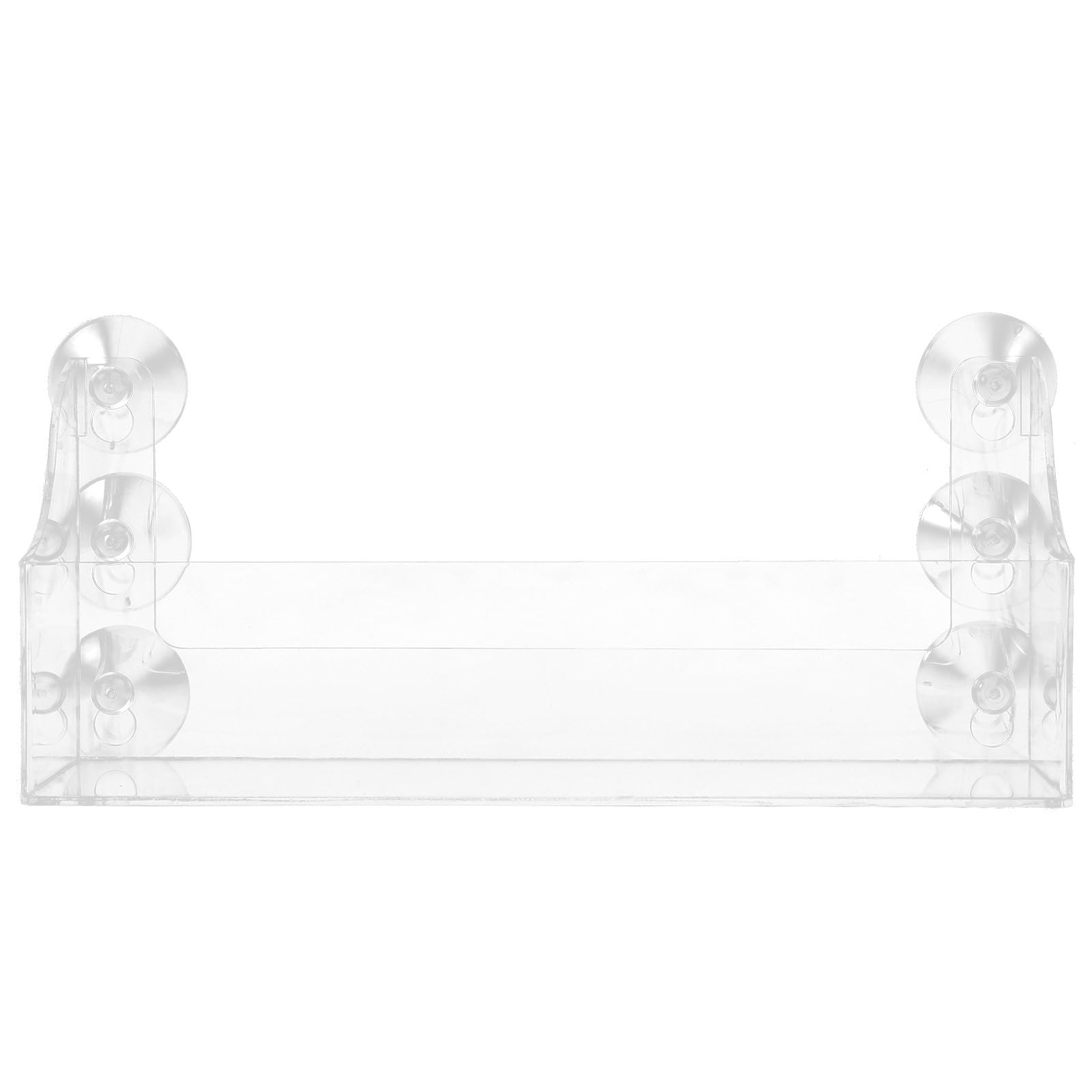 Clear Organizer Box Acrylic Floating Wall Shelf Wall Mounted Bathroom Suction Cup Window Shelf for Indoor Plants Garden 14.7 35.7cm Clear Shelves