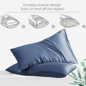 Linenwalas Tencel Lyocell Duvet Cover Set with Deep Pocket Fitted Sheet, Viscose Made from Eucalyptus Soft, Lightweight and Breathable Complete Bedding Set (Bahamas Blue, California King)