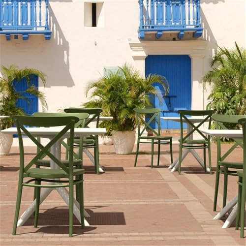 Compamia Cross Resin Outdoor Chair Olive Green (Set of 2)