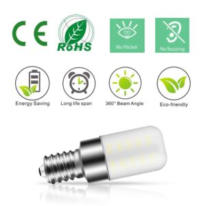 E12 LED Bulb 3W T6 E12 Candelabra Base C7 Bulb Warm White 3000K 120V 25W Incandescent Replacement for Chandeliers, Christmas Lighting, Ceiling Fan, Dryer Drum, Refrigerator, Night Light (6-Pack)