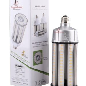 54 Watt LED Corn Bulb -Aries III Series - 7,200 Lumens -5000K - E26 Standard Base - Built-in 4KV Surge-Dimmable