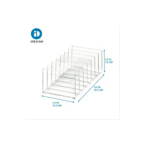 iDesign The Sarah Tanno Collection Plastic Cosmetics and Makeup Palette Organizer, 7-Compartment, Clear, 20.3 cm × 10.1 cm × 7.6 cm