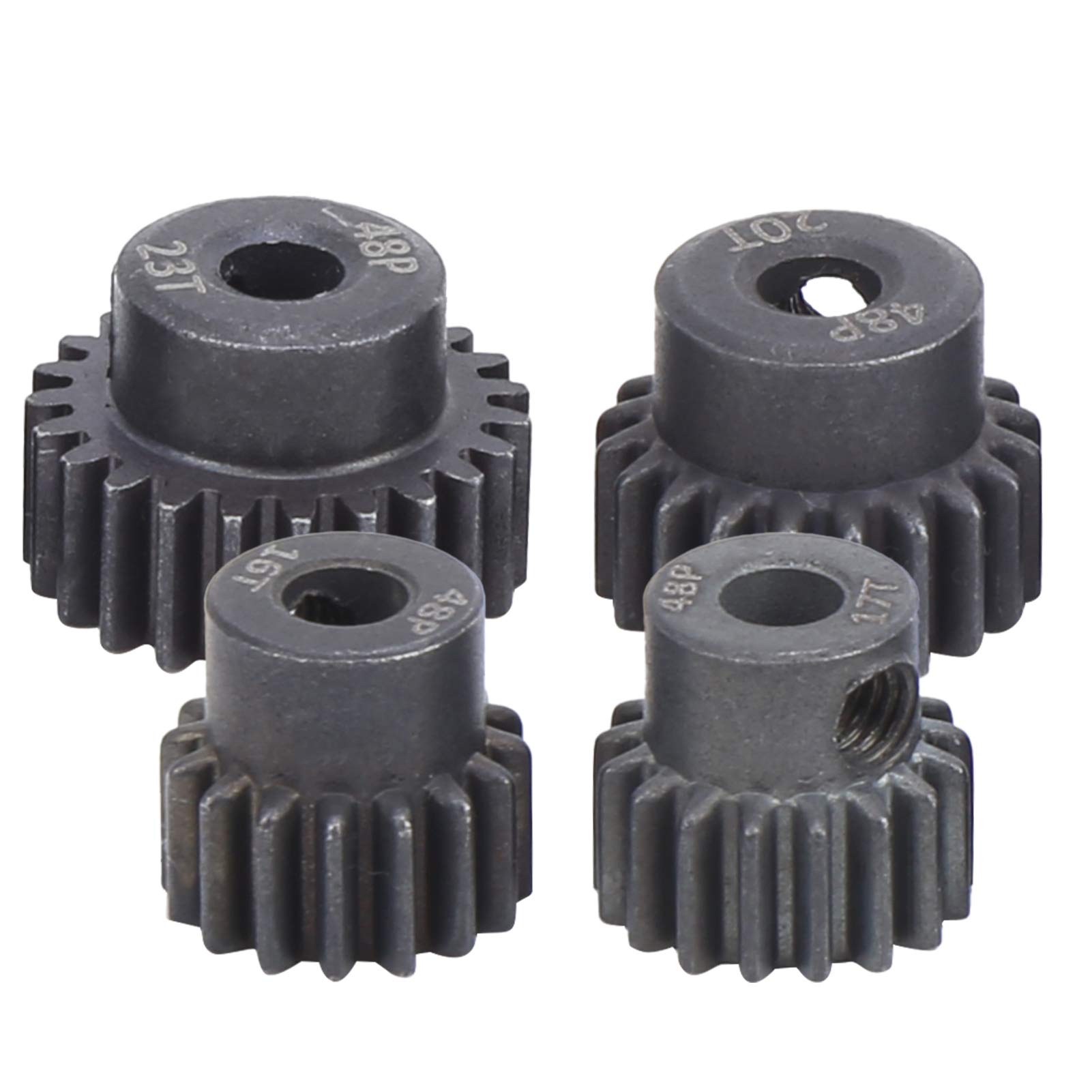 Dilwe RC Motor Gear, 10Pcs/Set 16T25T 7075 48P Steel Motor Gear Pinion RC Accessory Suitable for 1/8 1/10 Brushless Motors