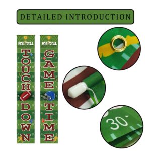 Football Banner Welcome Porch Sign - Door Hanging Banner for Game Day Sports Party Decorations