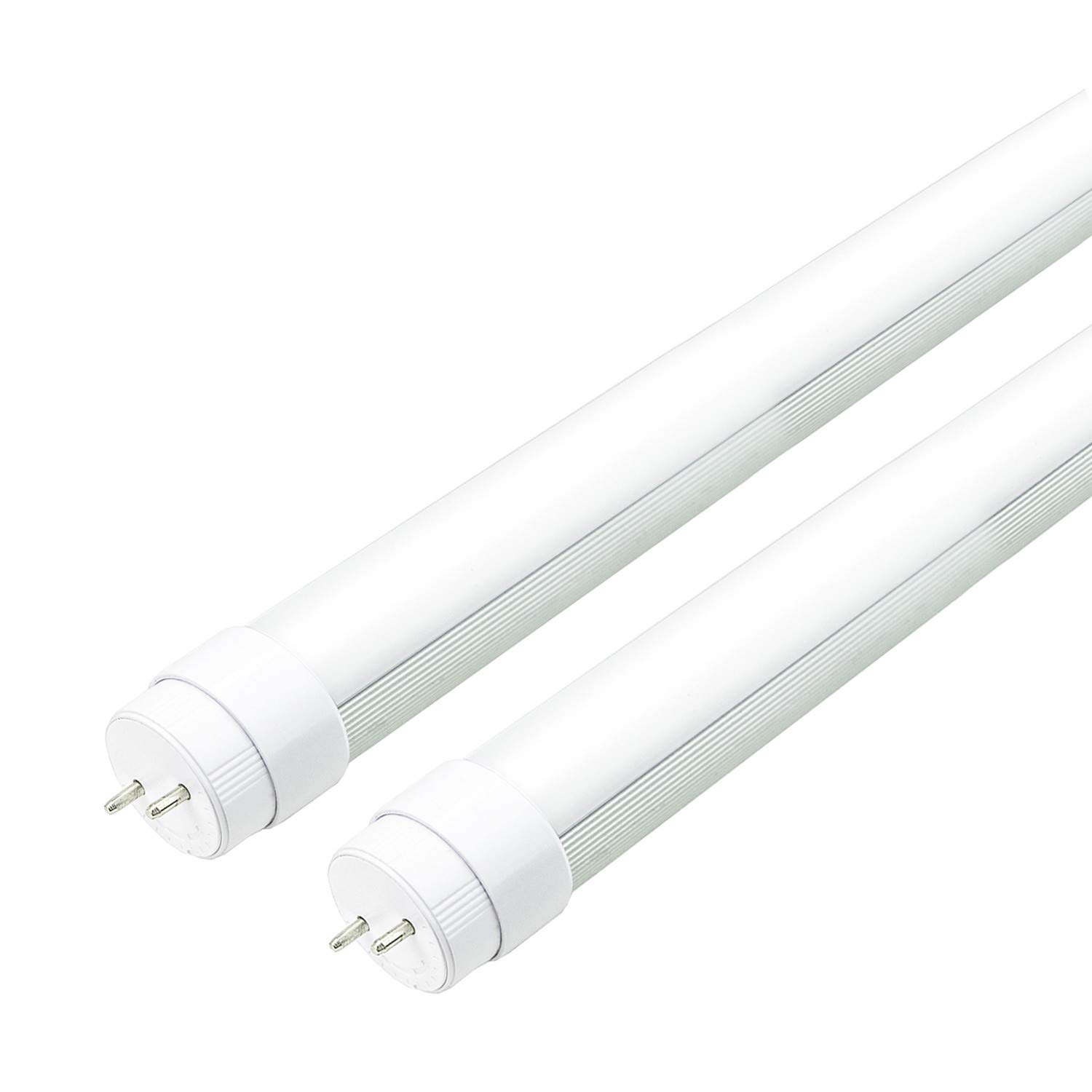 F15T8 LED Tube Light,7W 18inch/18 Length, 5000K Daylight White, T8 LED Replacement Tube Light, Rotatable End Caps,Frosted Cover, 85-265VAC (120V 2Pack)