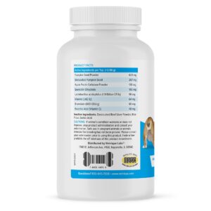 Vetnique Labs Glandex Dog Anal Gland Fiber Supplement Beef Powder (4oz) & Dermabliss Dog Allergy Itch Relief Soft Chews (30ct) Bundle