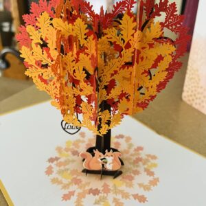 CUTPOPUP Anniversary Card Pop Up, Valentines Day Card, 3D Greeting Loved Card (Squirrel Couple Heart Tree)