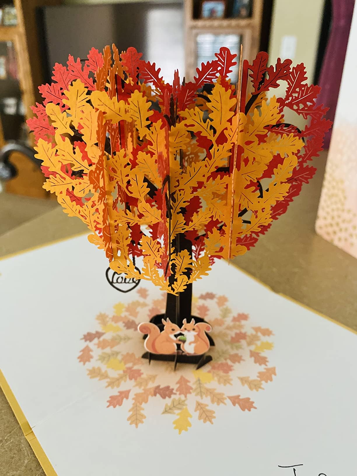 CUTPOPUP Anniversary Card Pop Up, Valentines Day Card, 3D Greeting Loved Card (Squirrel Couple Heart Tree)