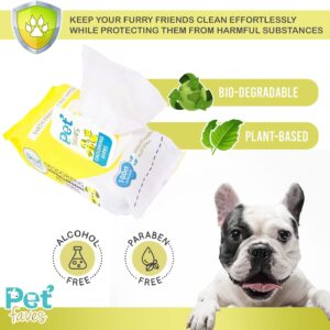 Pet Faves Dog Wipes for Cleaning and Deodorizing | Hypoallergenic Grooming Wipes for Paws and Butt, Clean Face & Body Between Baths, Plant Based Natural Pet Wipes for Dogs and Puppy (400 Count)