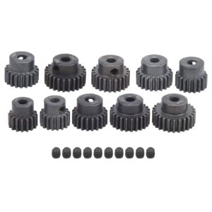 dilwe rc motor gear, 10pcs/set 16t25t 7075 48p steel motor gear pinion rc accessory suitable for 1/8 1/10 brushless motors