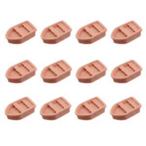 12pcs miniature boat resin crafted row boat model rustic sailing boat fairy garden supplies for diy craft projects kids bonsai random color