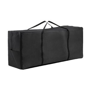 turtle life cushion storage bag, outdoor patio heavy duty storage bag with zipper and handle, black